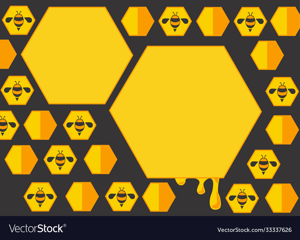 Bees hive background Royalty Free Vector Image