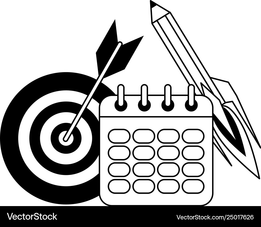 Business and office black and white Royalty Free Vector