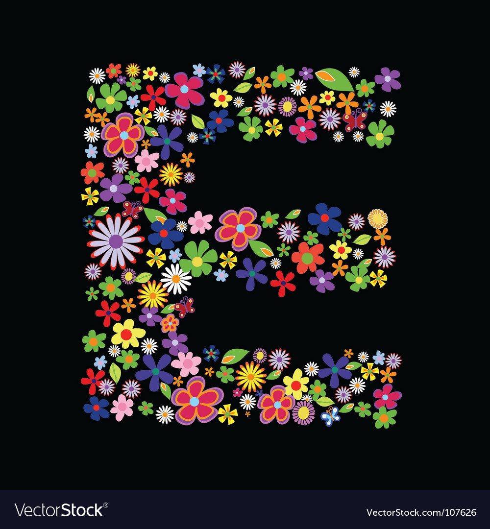 E Royalty Free Vector Image - VectorStock