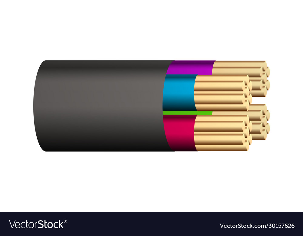 Electrical multicore cable Royalty Free Vector Image