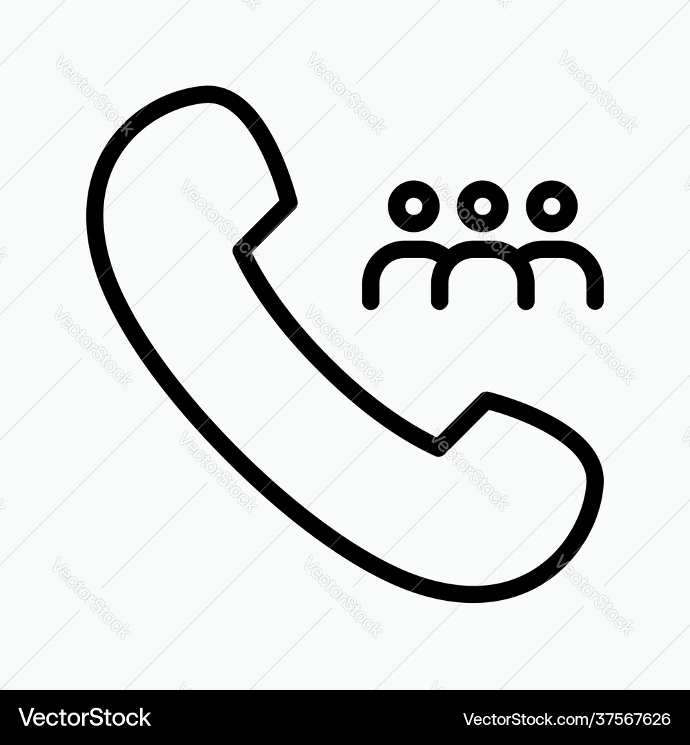Group call icon for multi-person voice calls Vector Image