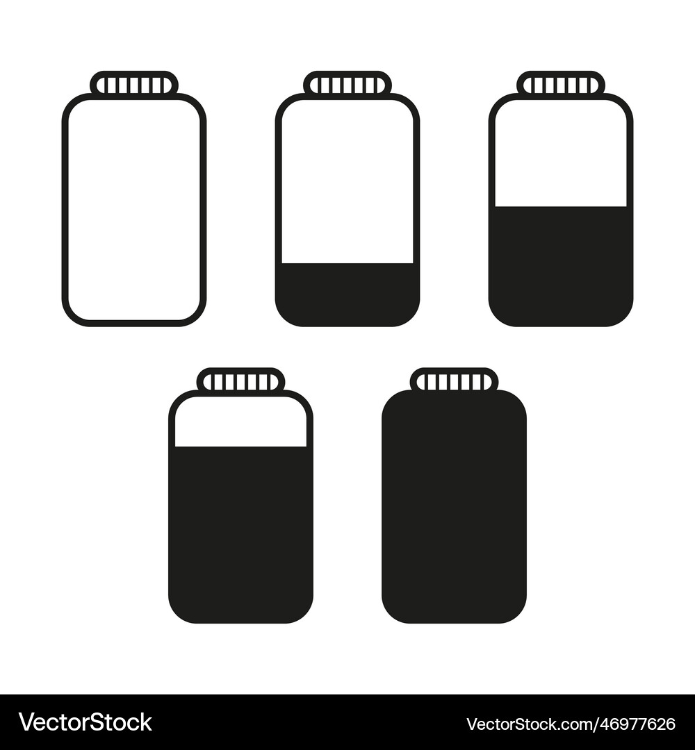 Jar icons full empty cooking background sweet Vector Image