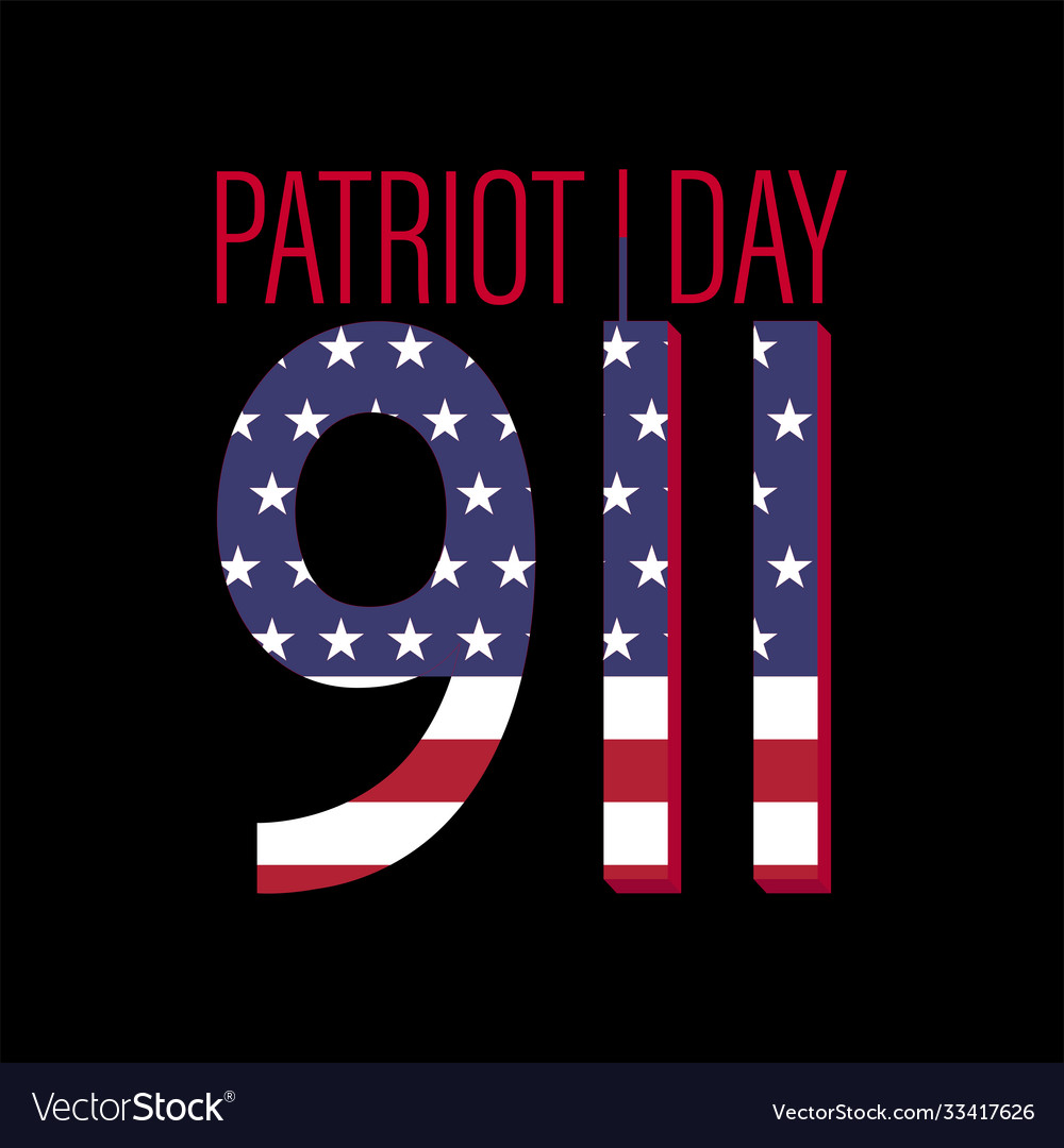 Patriot day 911 anniversary usa banner Royalty Free Vector