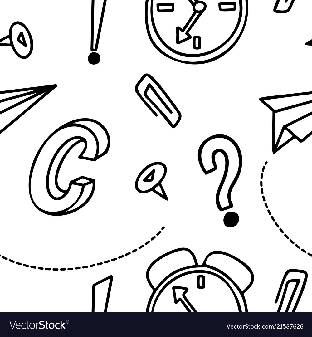 School seamless pattern funny background Vector Image