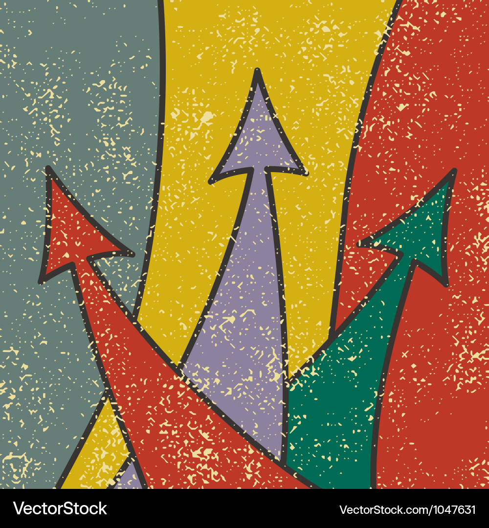 Abstract arrow grunge background Royalty Free Vector Image