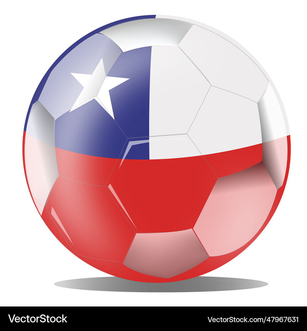 Chile flag ball Royalty Free Vector Image - VectorStock