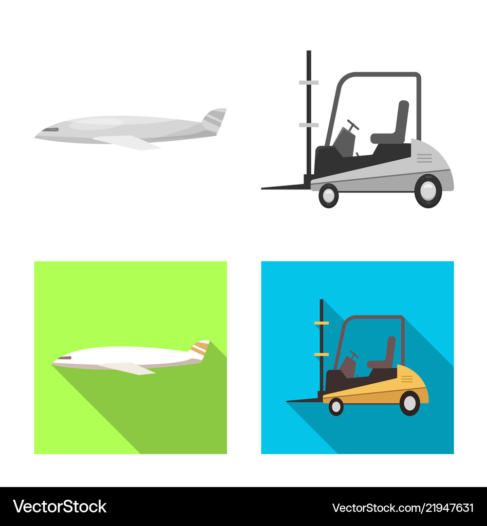 Isolated object of goods and cargo icon set Vector Image