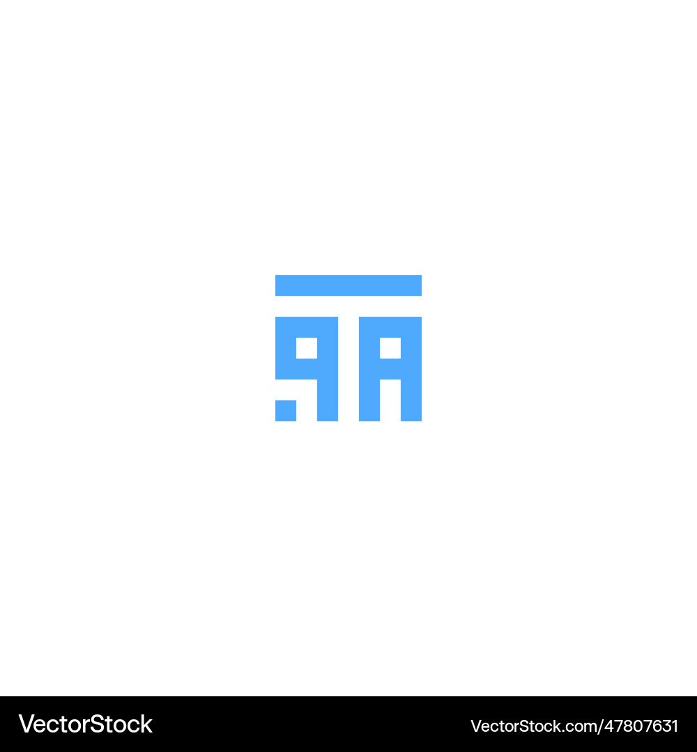 Letters tqa qat square logo minimal simple modern Vector Image