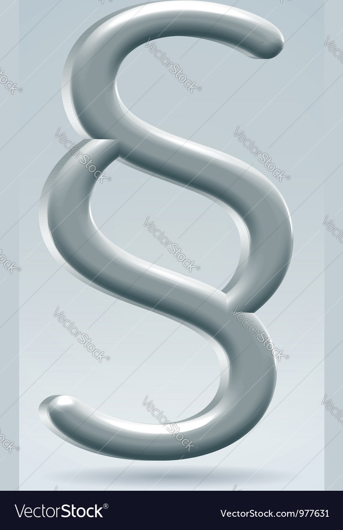 Metallic section mark Royalty Free Vector Image