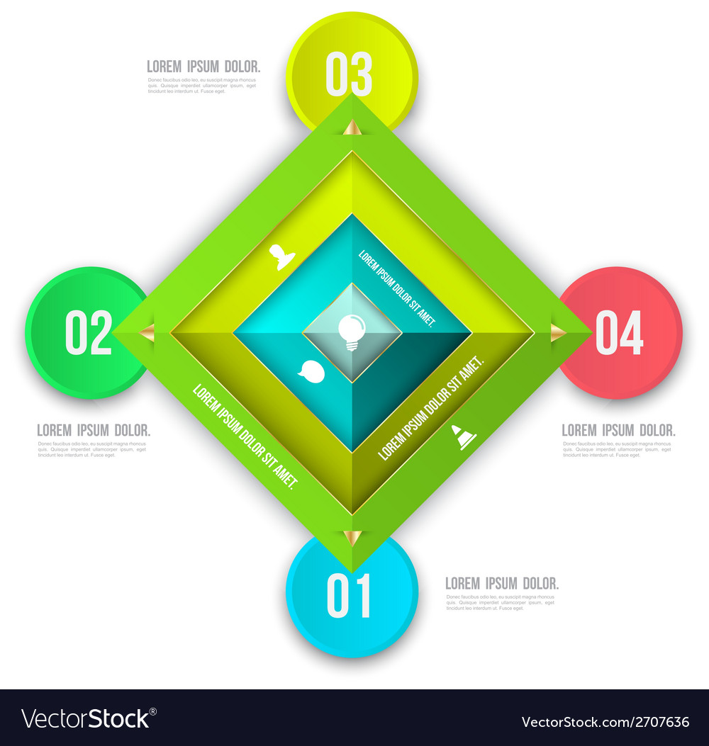 Abstract business infographics options template Vector Image