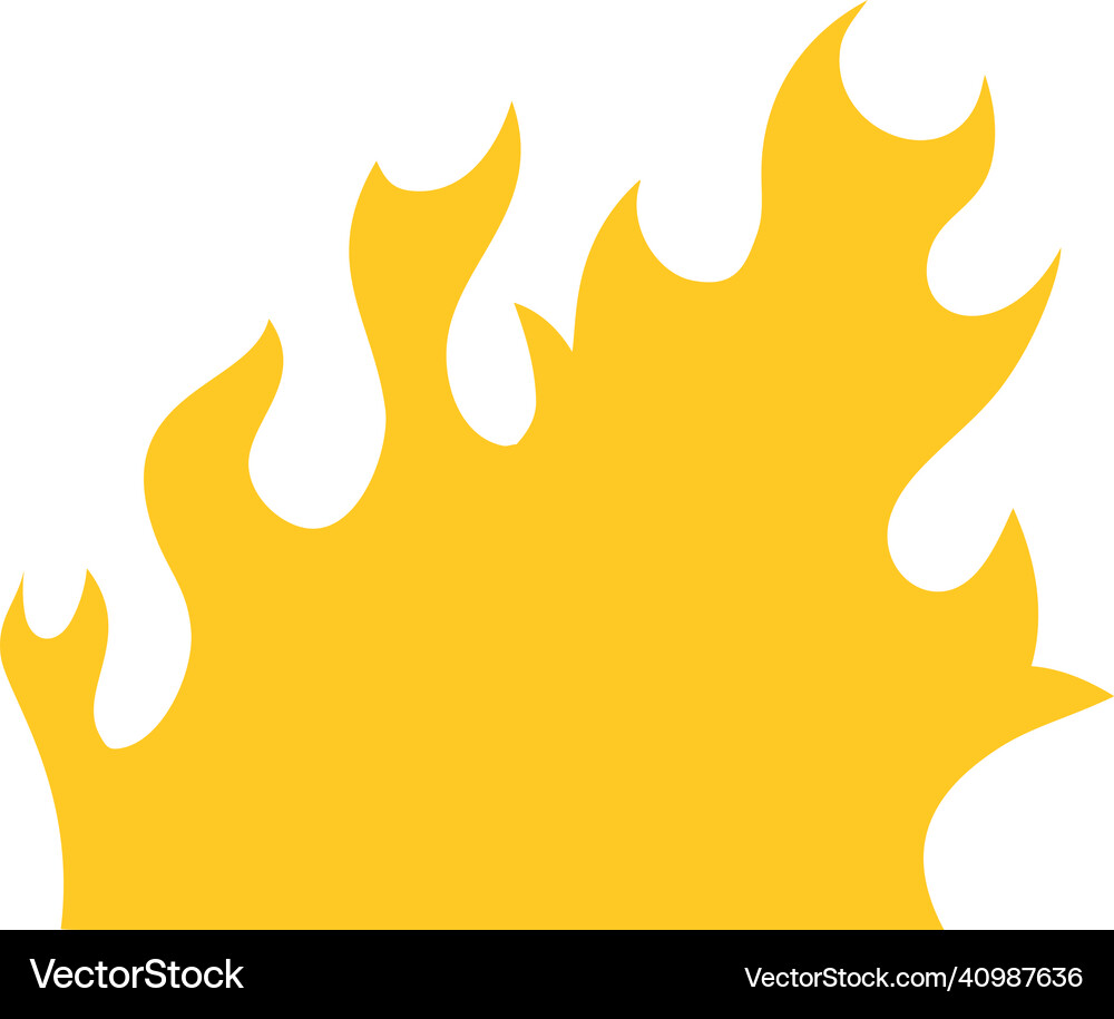 Cartoon-style simple flame Royalty Free Vector Image