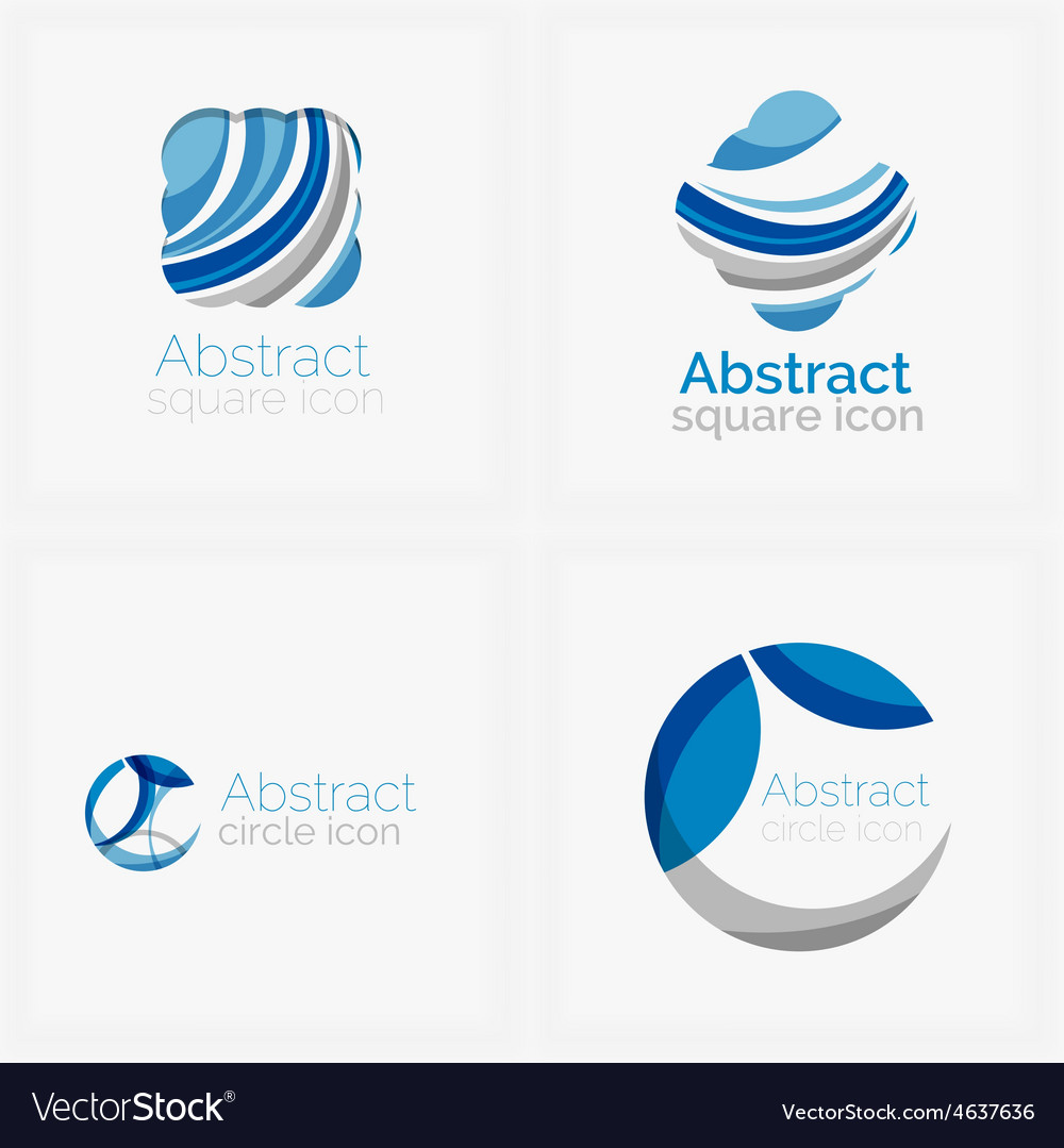 Circle abstract shape logo Royalty Free Vector Image