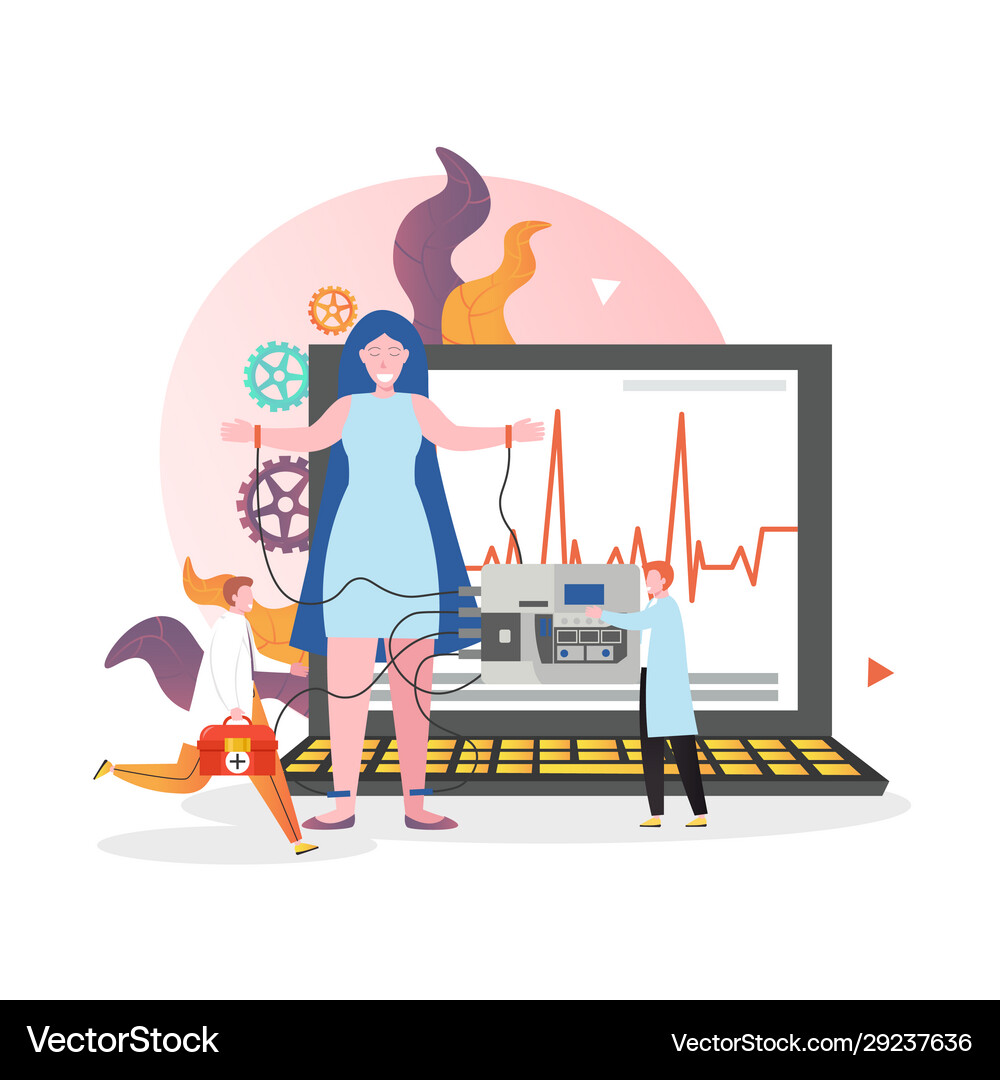 Heart health concept for web banner Royalty Free Vector