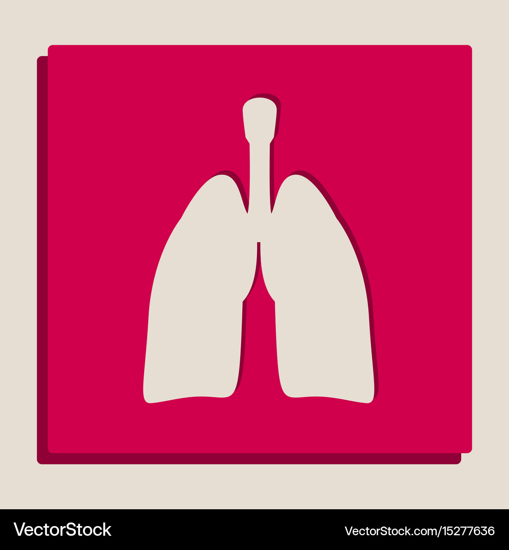 Human anatomy lungs sign grayscale Royalty Free Vector Image