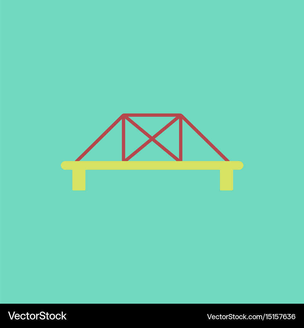 Metal cable suspension bridge modern Royalty Free Vector