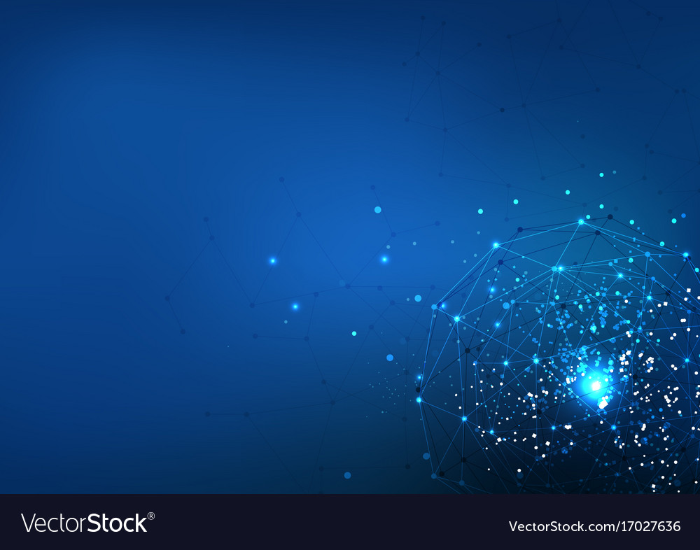 Polygon background abstract technology Royalty Free Vector