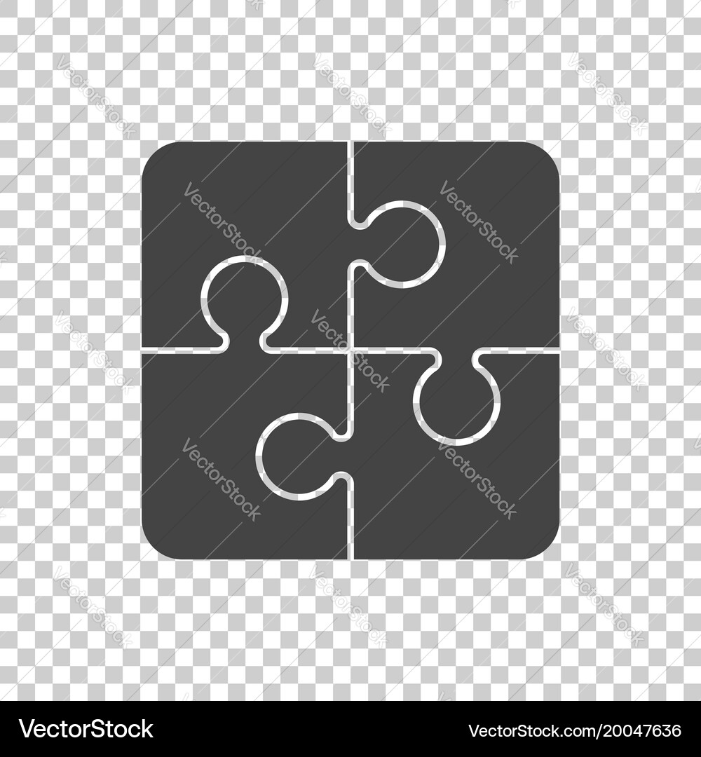 Puzzle Icon - Connect Pieces Royalty Free Vector Image