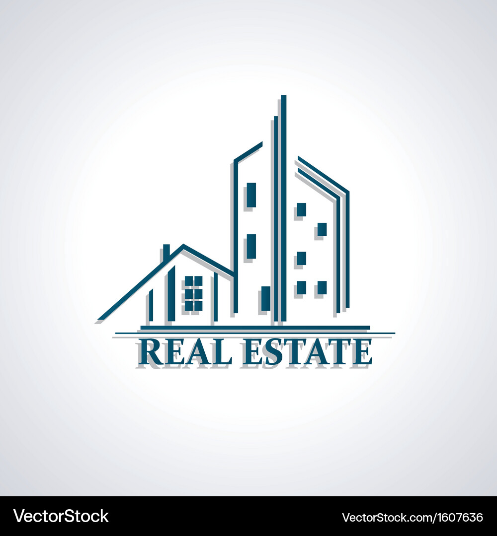 Real Estate Business Icon Royalty Free Vector Image
