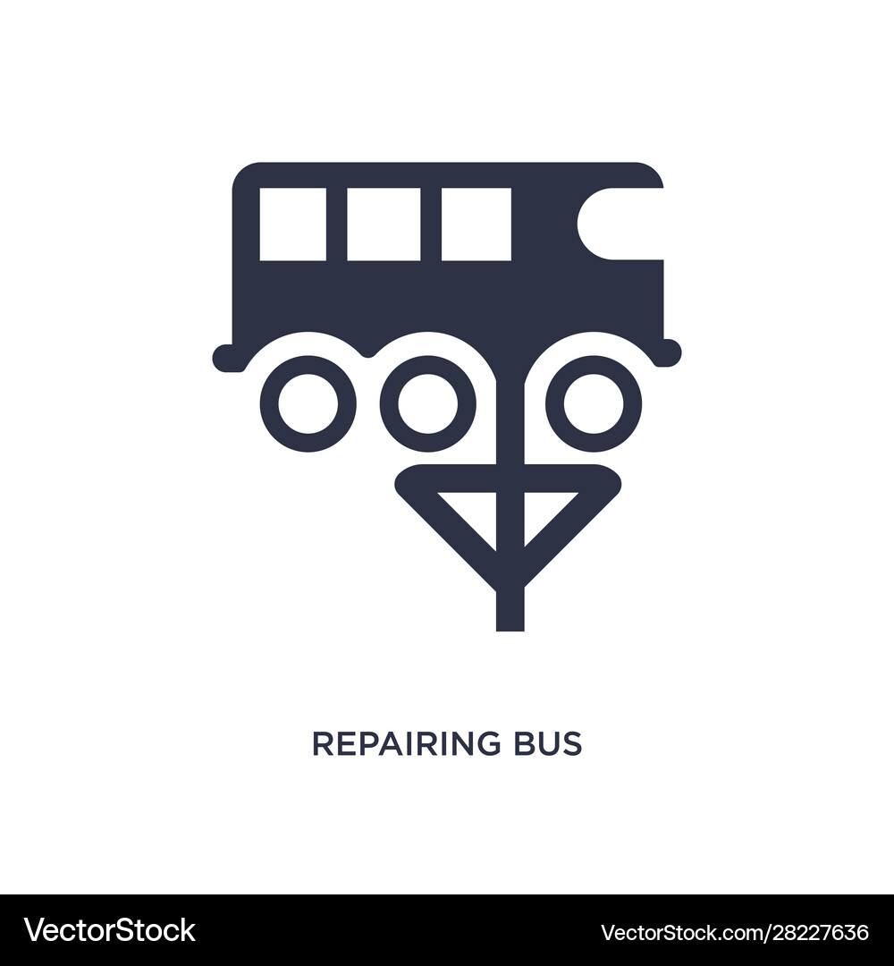Repairing bus icon on white background simple Vector Image