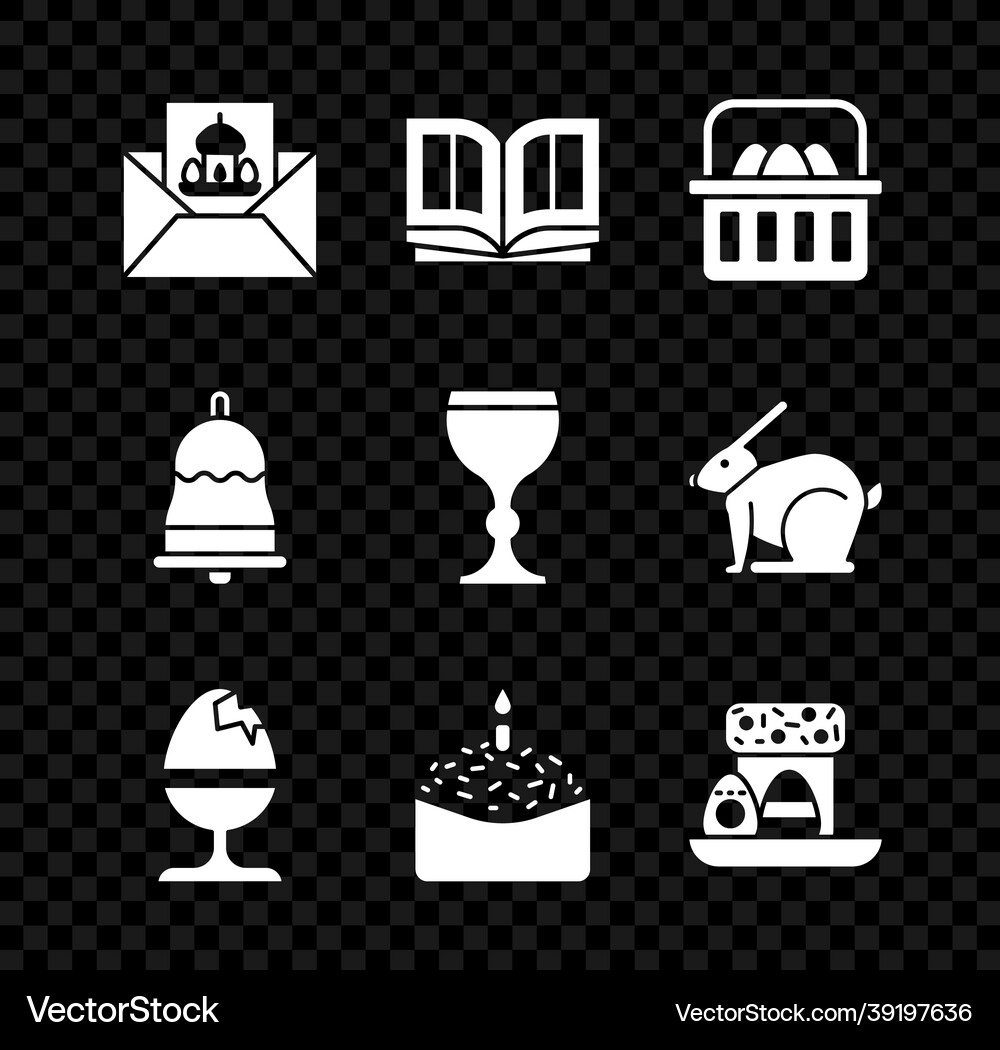 Set greeting card with happy easter holy bible Vector Image