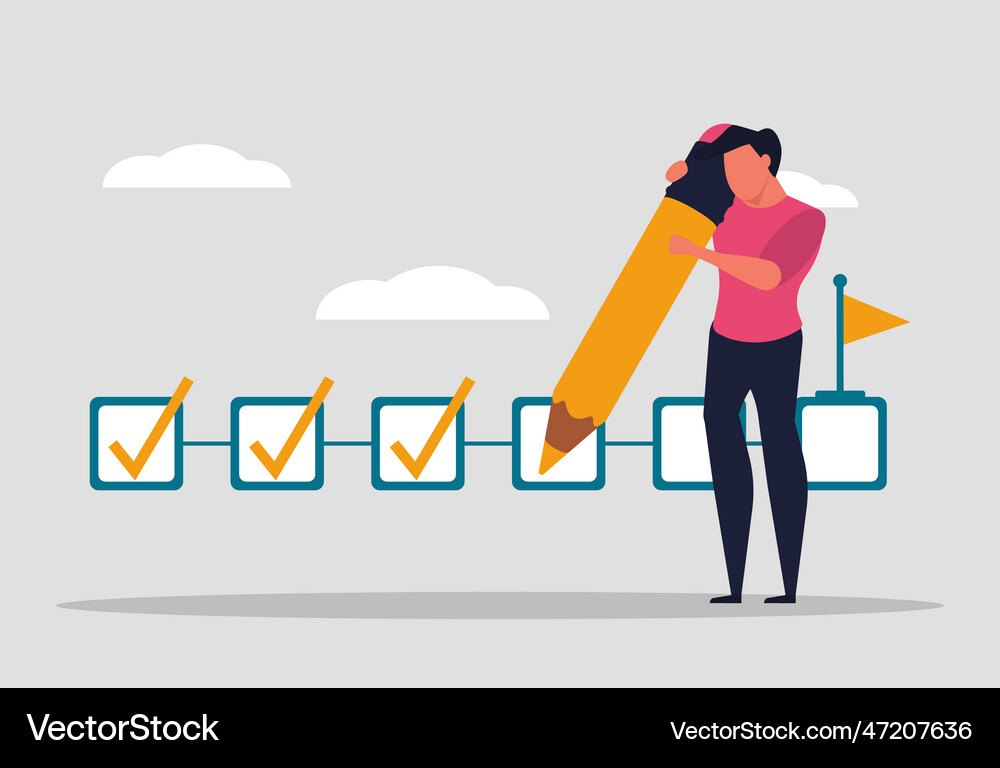 Track project goals company goals Royalty Free Vector Image