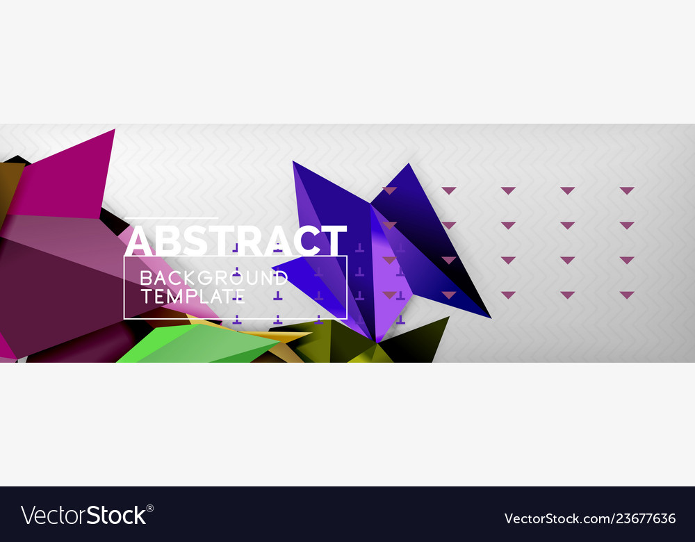 Triangles background techno template Royalty Free Vector