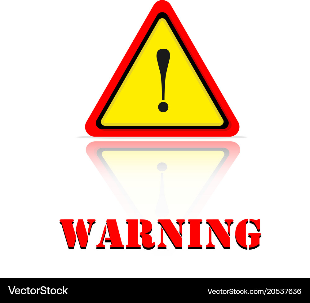Yellow warning dangerous icon background im Vector Image