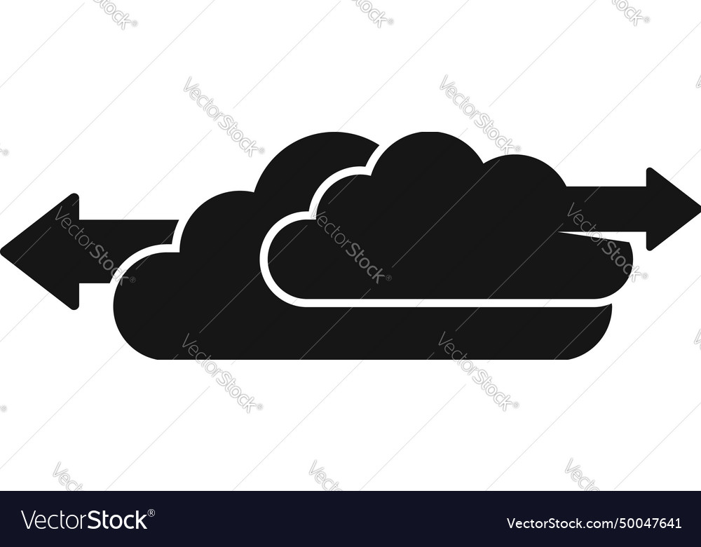 Cloud data ambiguity icon simple thinking Vector Image