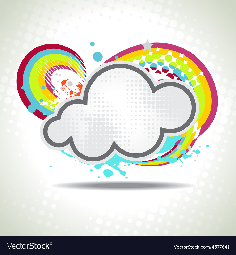 Colorful cloud Royalty Free Vector Image - VectorStock