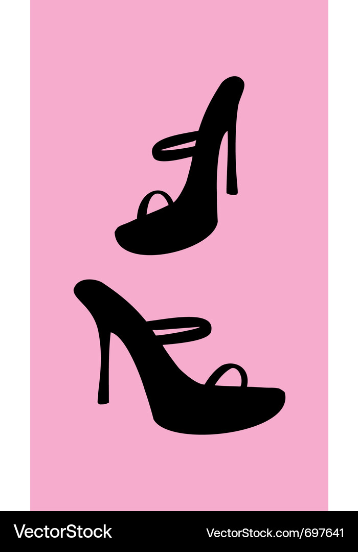 Elegant female shoes Royalty Free Vector Image