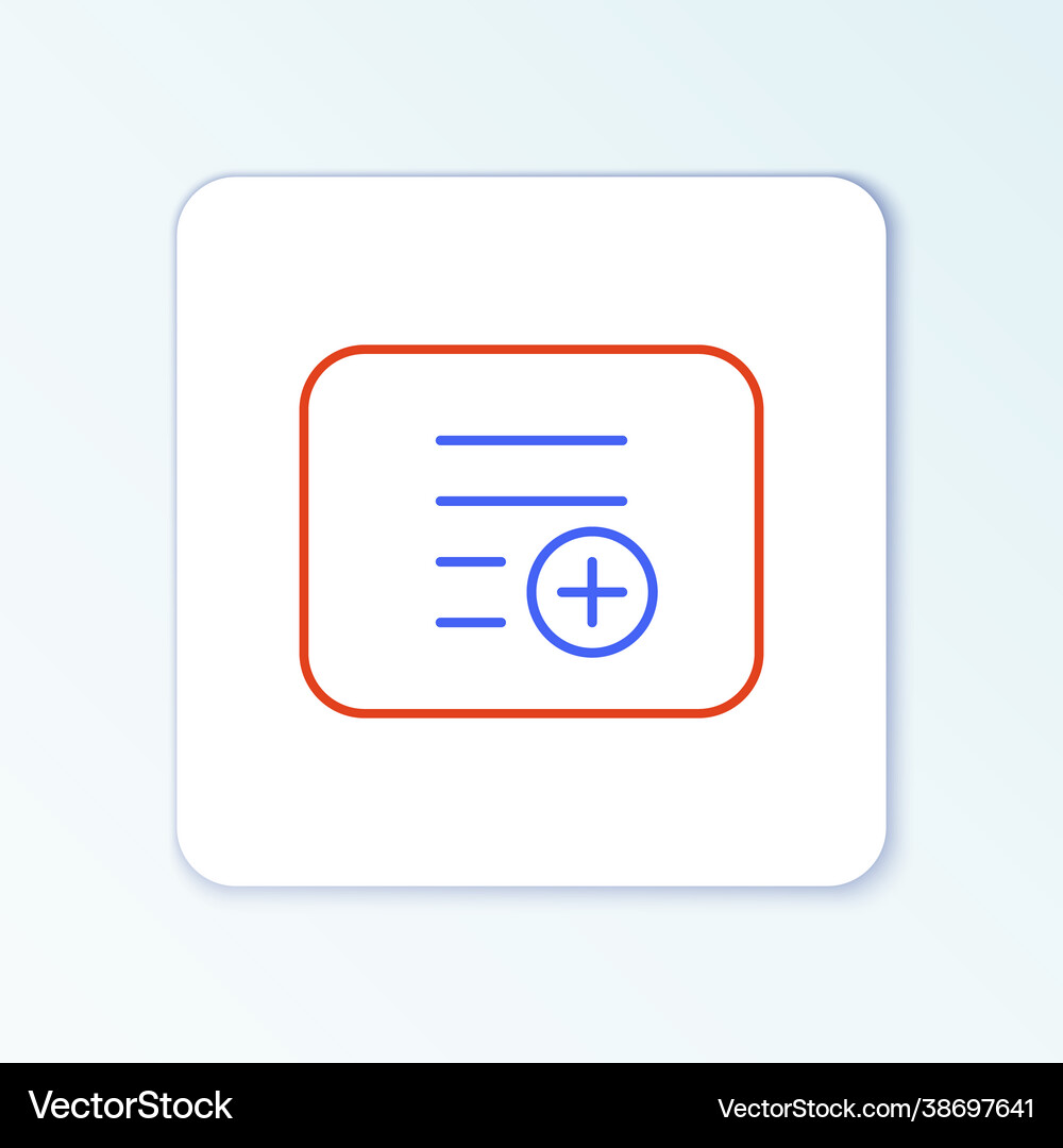 Line add to playlist icon isolated on white Vector Image