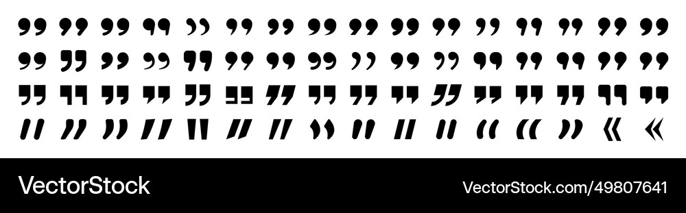 Quotes icon set quote symbol and mark Royalty Free Vector