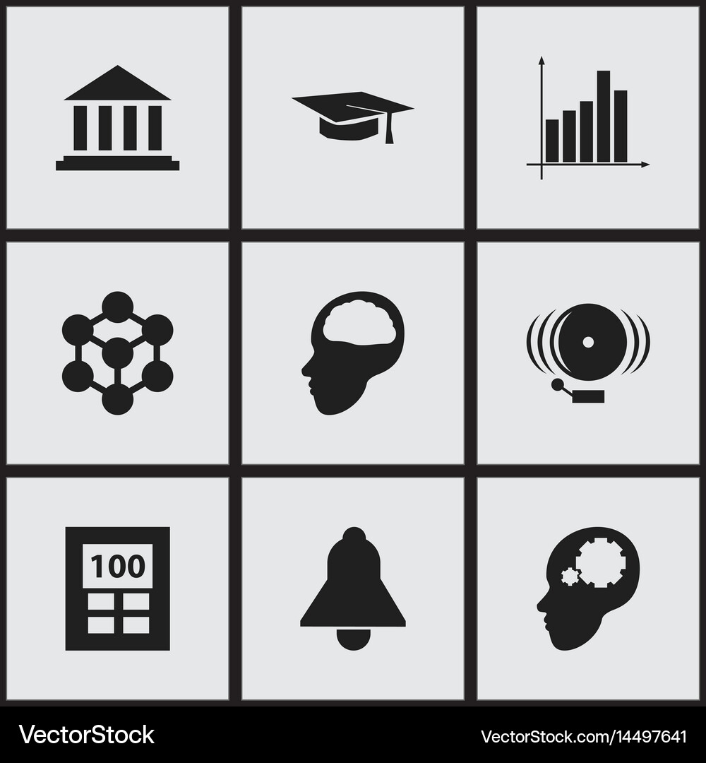 Set of 9 editable science icons includes symbols Vector Image