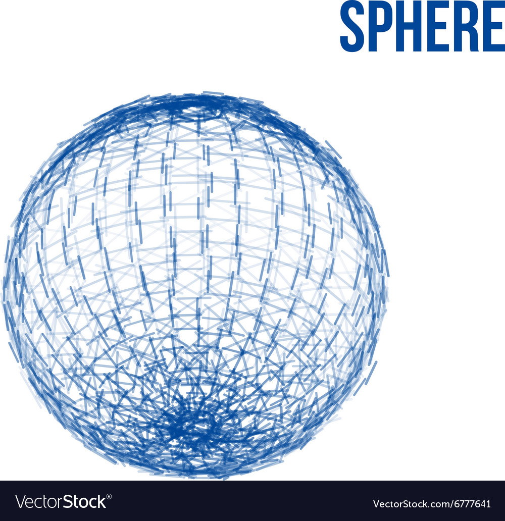 Sphere from lines wireframe mesh polygonal element