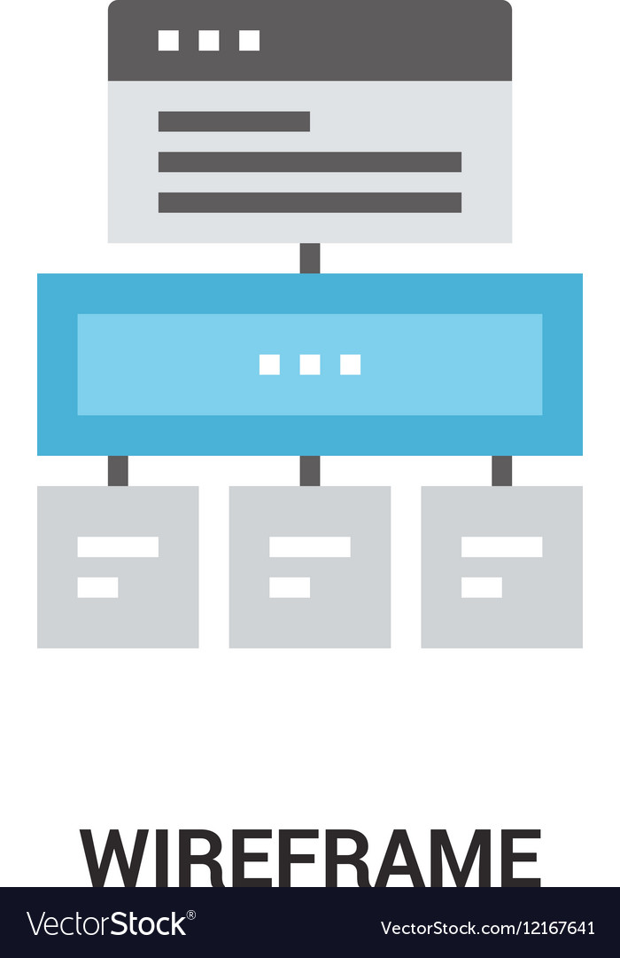 Wireframe icon concept Royalty Free Vector Image