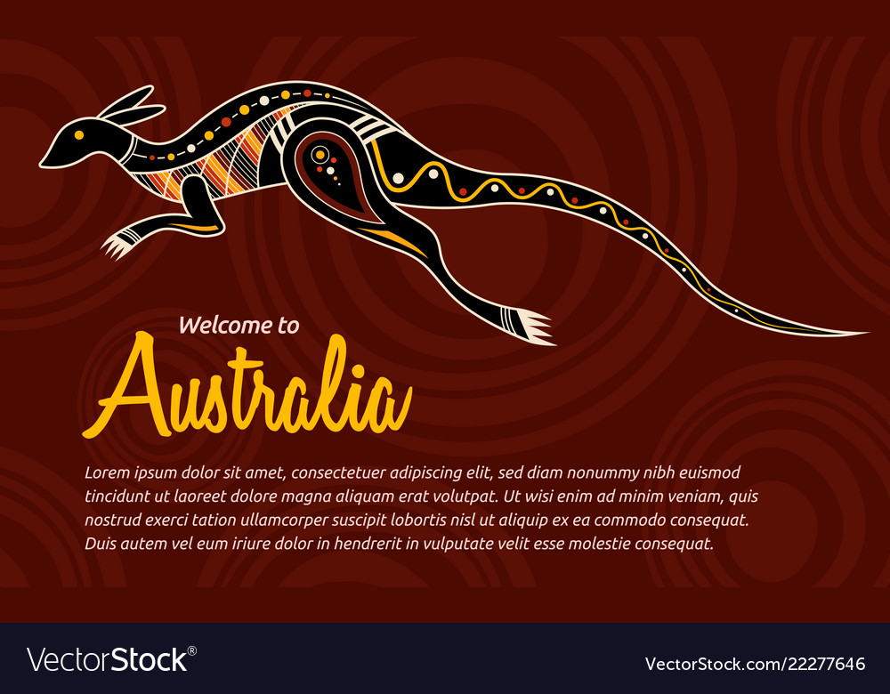Abstract kangaroo Royalty Free Vector Image - VectorStock