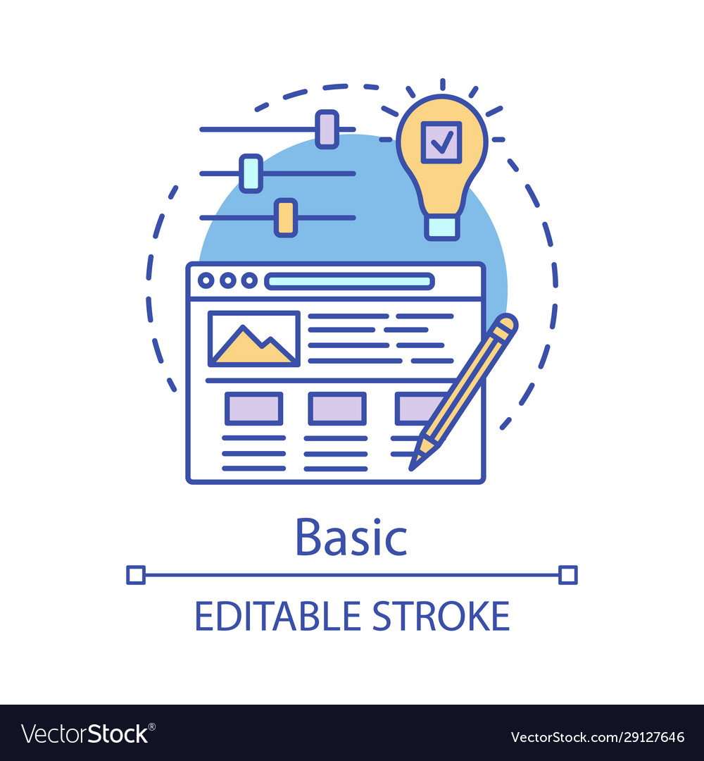 Basic concept icon Royalty Free Vector Image - VectorStock