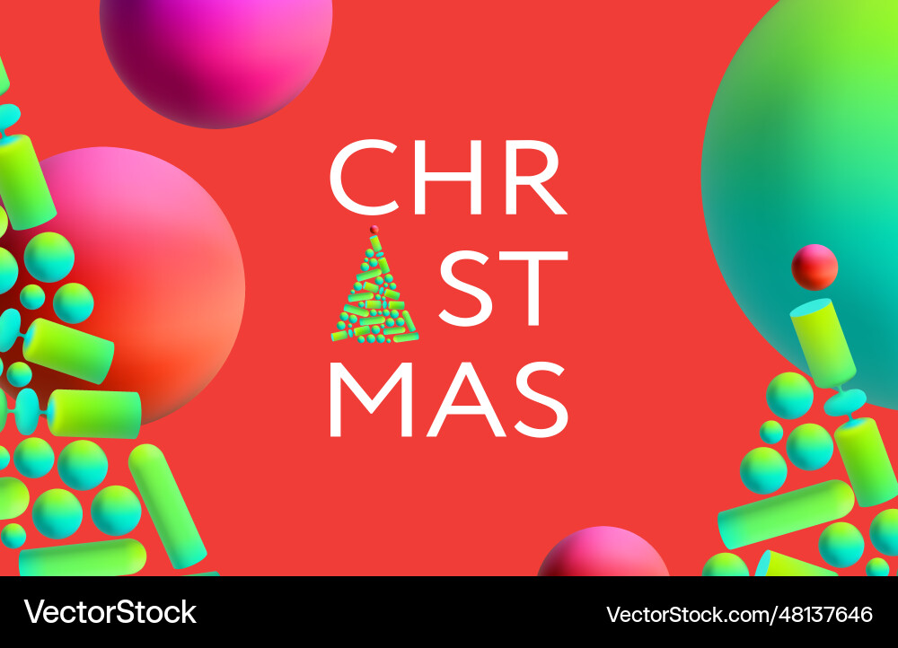 Christmas web banner trendy modern xmas design Vector Image