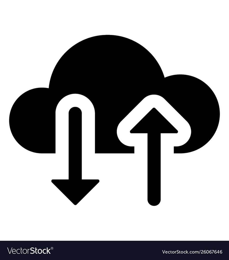 Cloud data transfer Royalty Free Vector Image - VectorStock