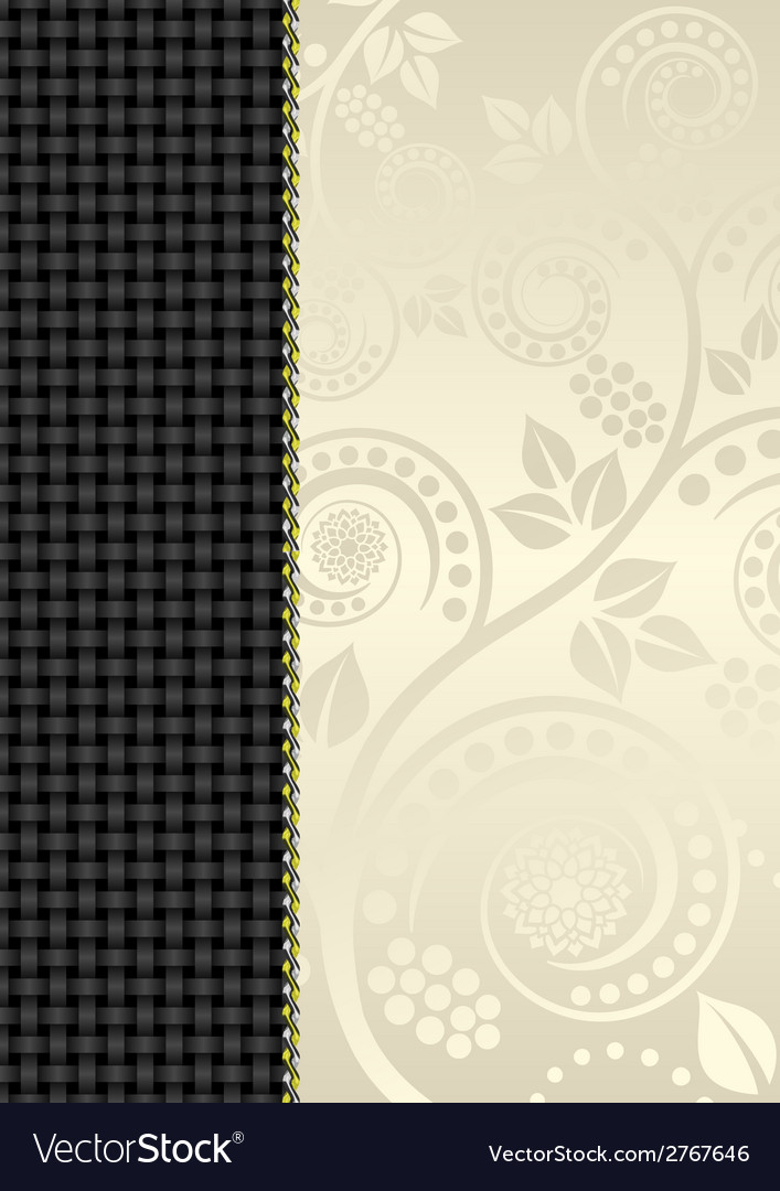Floral background with braid pattern Royalty Free Vector