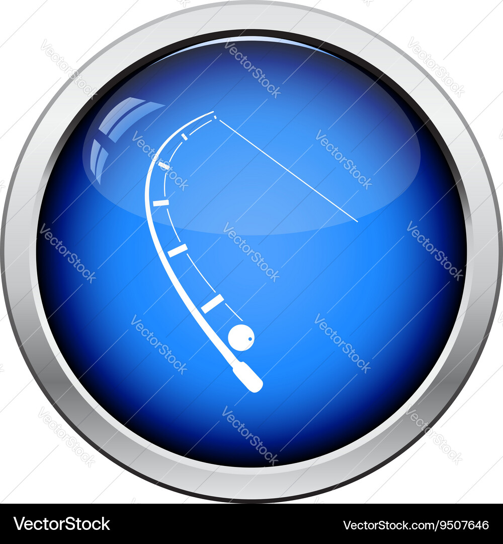 Icon curved fishing tackle Royalty Free Vector Image