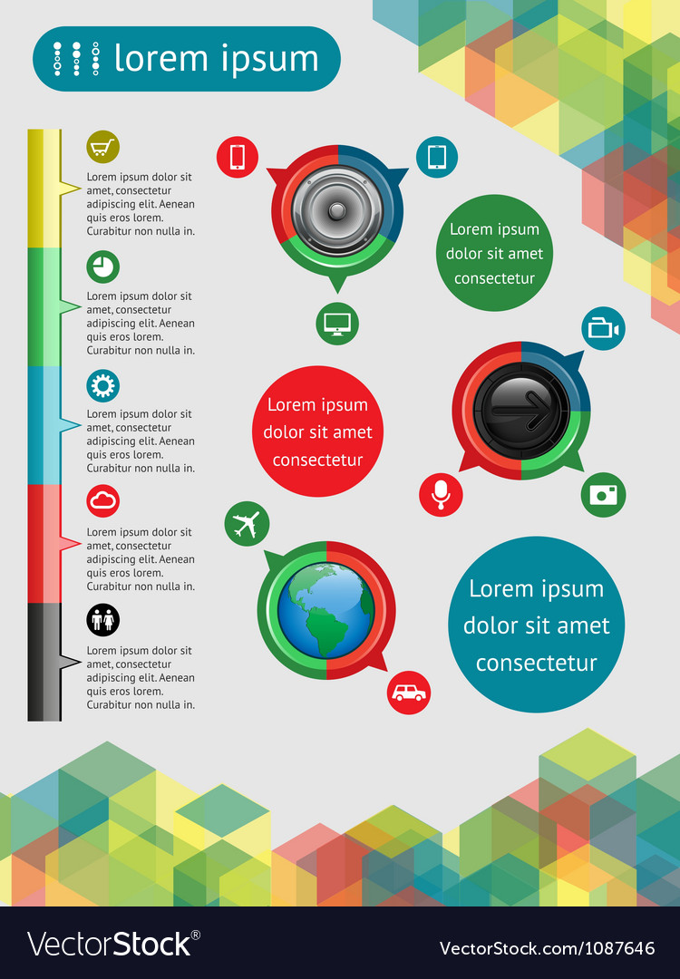 Infographics and web elements Royalty Free Vector Image