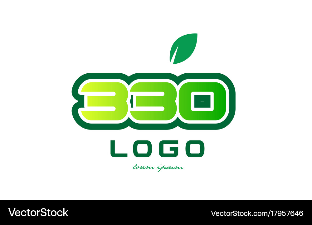 Number 330 numeral digit logo icon design Vector Image