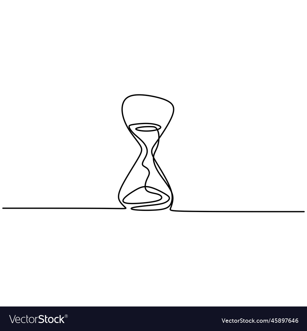 One continuous line drawing of old classic Vector Image