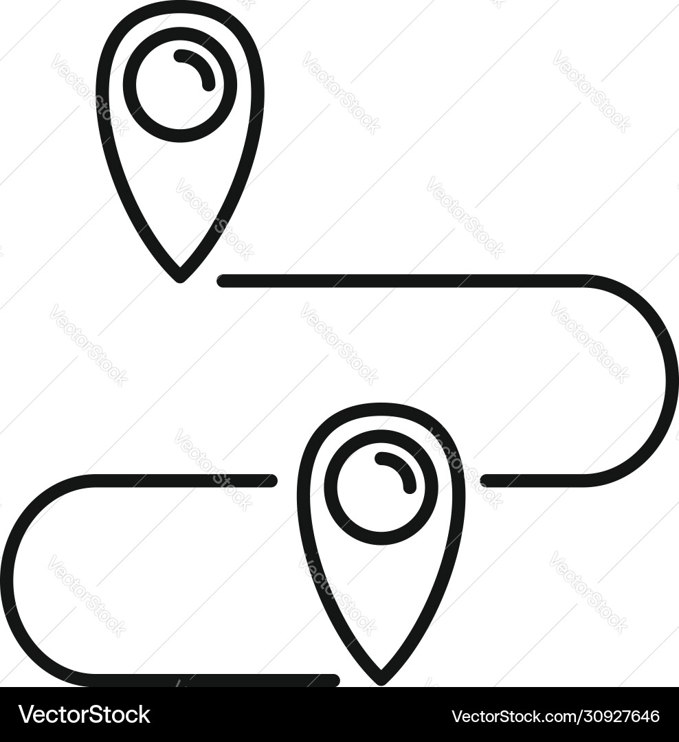 Outdoor running route icon outline style Vector Image
