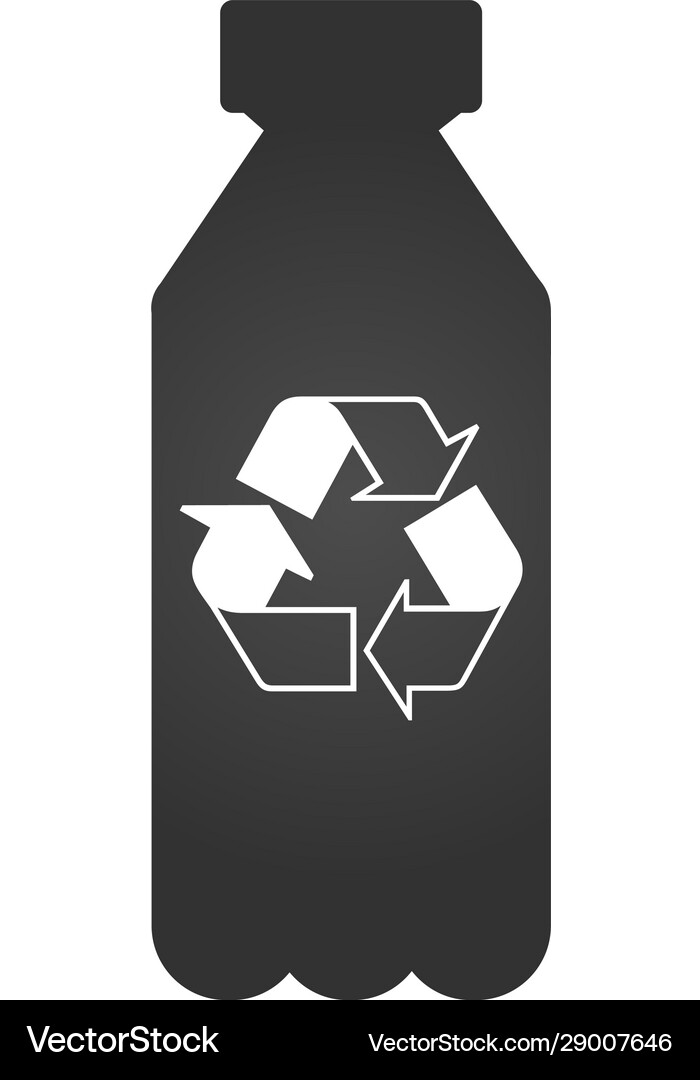 Plastic bottle with recycle sign stock isolated Vector Image