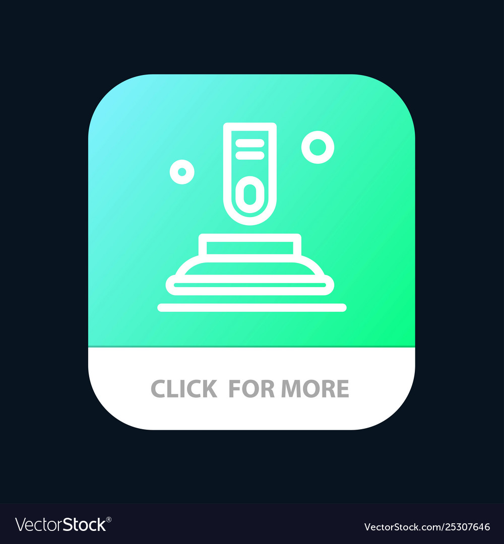 Press button finger start mobile app Royalty Free Vector