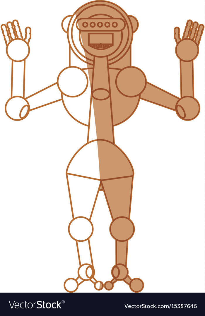 Robot toy greetings Royalty Free Vector Image - VectorStock