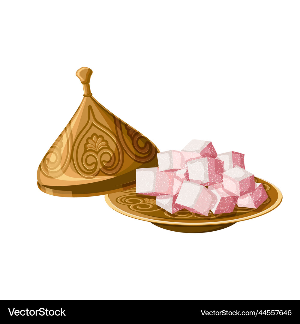 Turkish delight locum traditional sweets Vector Image