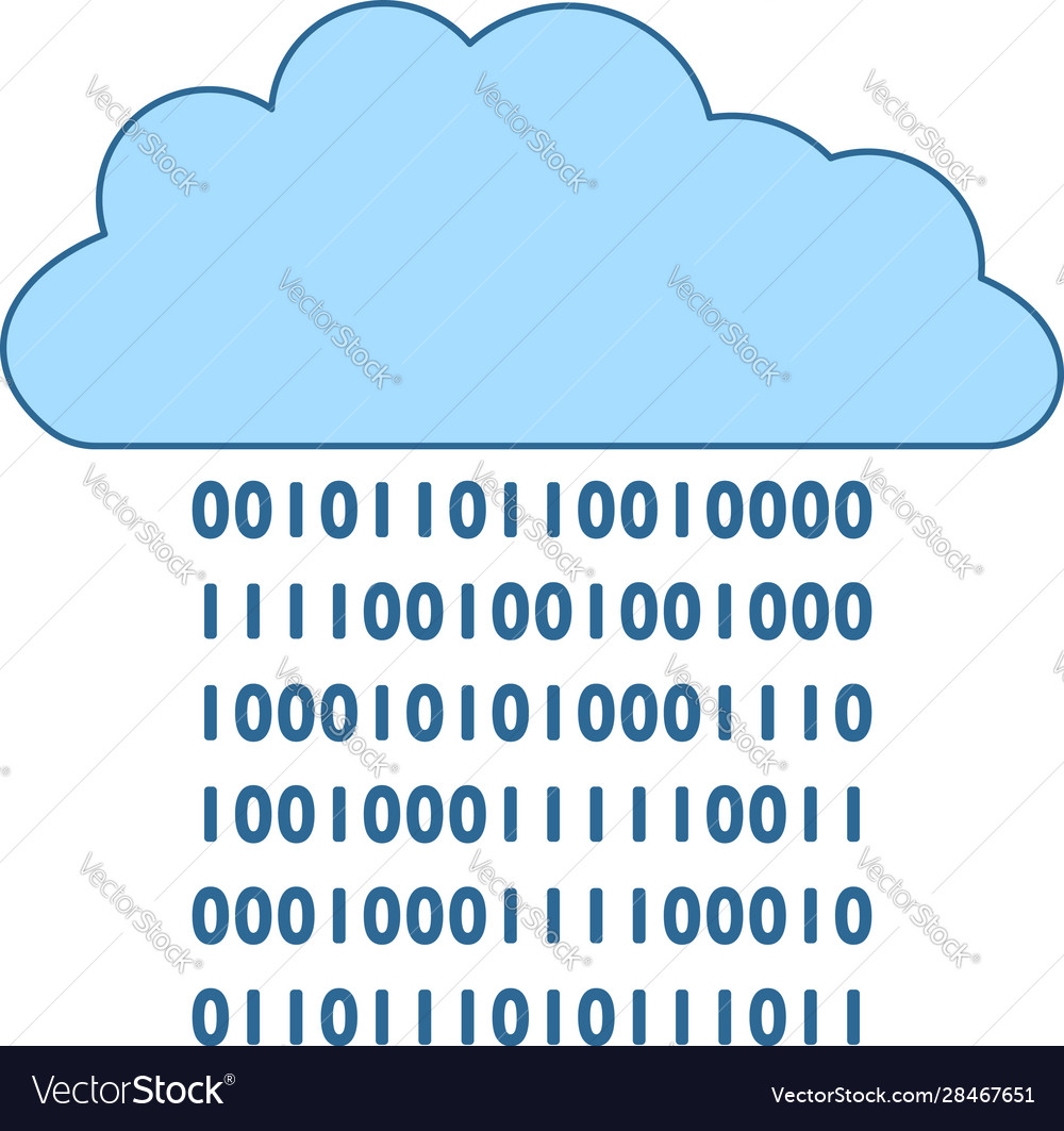 Cloud data stream icon Royalty Free Vector Image